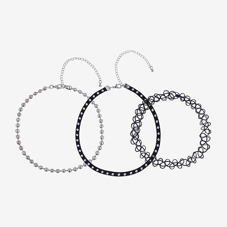 Click here for Arizona Womens 3-pc. Necklace Set  One Size  Black prices