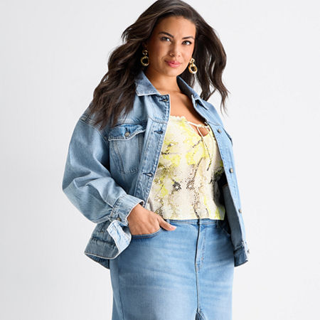 Click here for Ashley Graham Womens Lightweight Jacket  3x  Blue prices