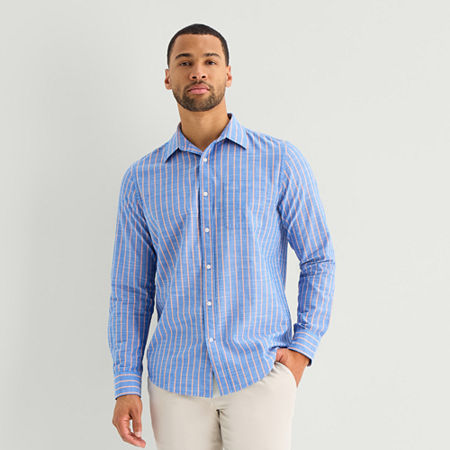 Click here for St. Johns Bay Slub Mens Long Sleeve Button-Down Sh... prices