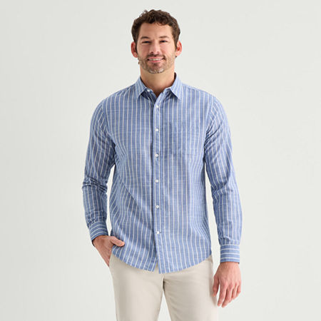 Click here for St. Johns Bay Slub Mens Long Sleeve Button-Down Sh... prices