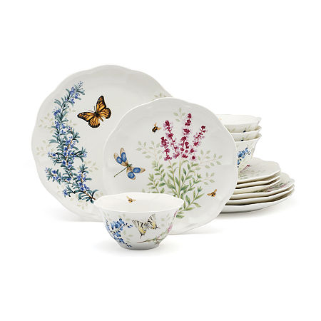 Click here for Lenox Butterfly Meadow Herbs 12 Pc. Dinnerware Set... prices