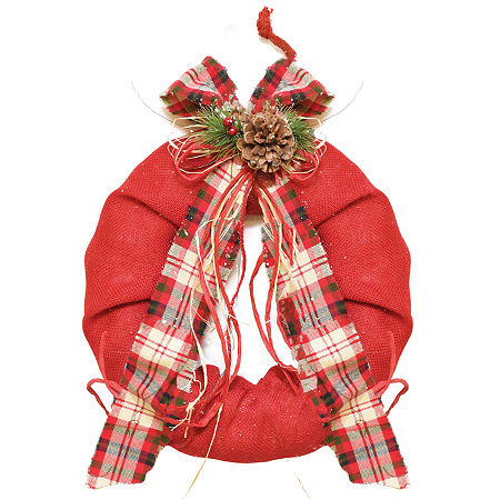 Click here for Red Plaid Bow and Pine Accents Artificial Christma... prices