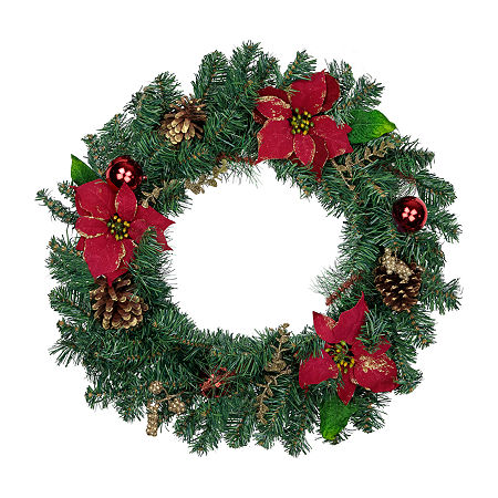 Click here for Pine Poinsettia Berry and Pine Cone Artificial Chr... prices