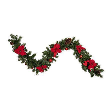 Click here for 6 x 9 Red Pre-Decorated Poinsettia and Pine Cone A... prices
