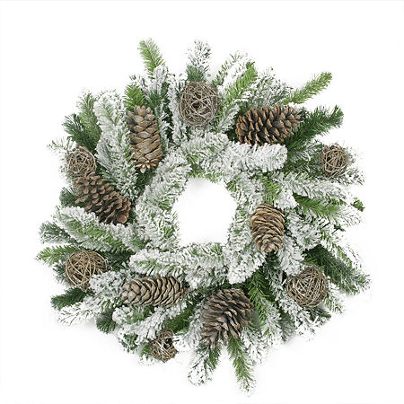 Click here for Brown Flocked Pine Cone and Twig Ball Artificial C... prices