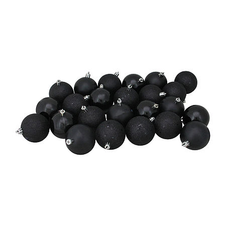 Click here for 24ct Jet Black Shatterproof 4-Finish Christmas Bal... prices
