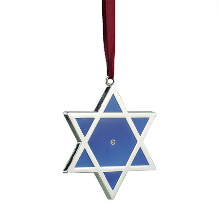 Click here for 3 Silver and Blue Shiny Star of David European Cry... prices