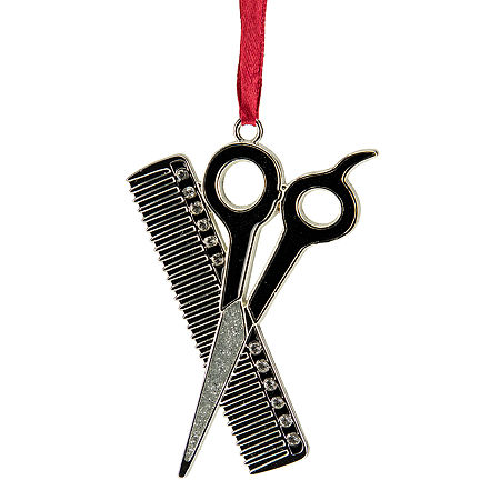 Click here for 3 Silver-Plated Scissors and Comb Christmas Orname... prices