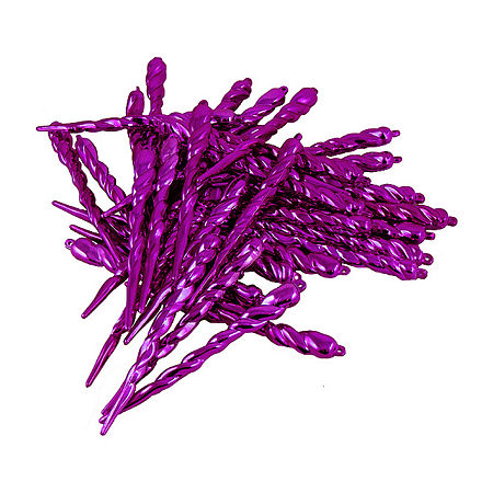 Click here for 36ct Purple Shatterproof Icicle Christmas Ornament... prices