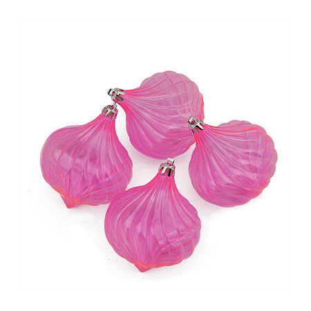 Click here for 4ct Pink Transparent Shatterproof Onion Drop Chris... prices