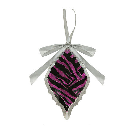 Click here for 5.75 Magenta Pink and Gray Glittered Diamond Prism... prices