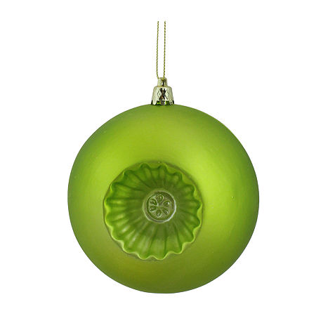 6ct Green Retro Reflector Matte Christmas Ball Ornaments 4 (100mm)  One Size  Green