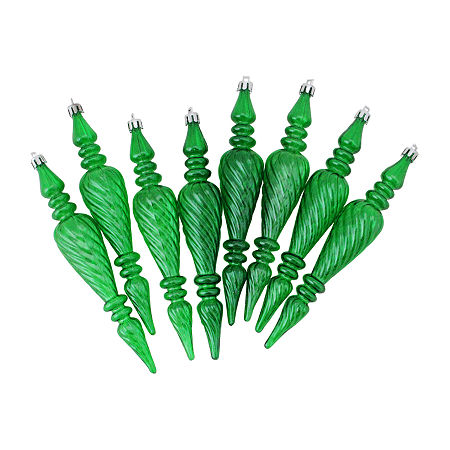 Click here for 8ct Green Shatterproof Transparent Spiral Christma... prices