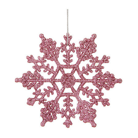 Click here for 24ct Pink Glitter Snowflake Christmas Ornaments 4... prices