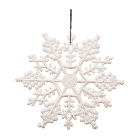 Click here for 24ct White Glitter Snowflake Christmas Ornaments 4... prices