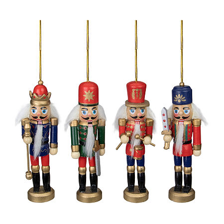 Click here for Set of 4 Red and Green Christmas Nutcracker Orname... prices