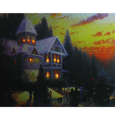 Click here for LED Lighted Victorian Christmas at Sunset Canvas W... prices