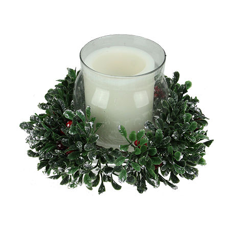 Click here for 6 Clear and Green Boxwood with Berry Tipped Christ... prices