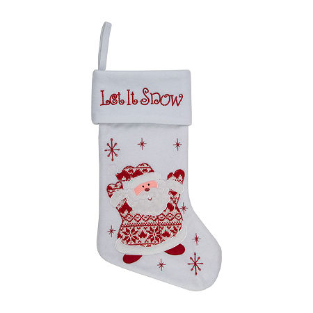 Click here for 19 Red and White Let It Snow Santa Claus Embroider... prices