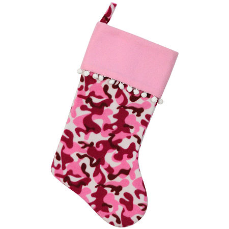 Click here for 15.75 Pink and Brown Camouflage Christmas Stocking... prices