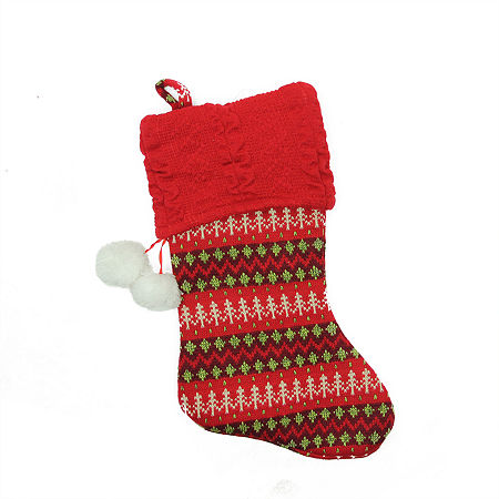 Click here for 19 Red and Green Sweater Knit Christmas Stocking w... prices