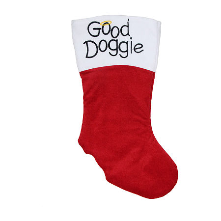 Click here for 19 Red and White Embroidered Halo Good Doggie Chri... prices