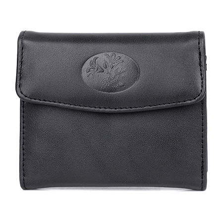 Julia Buxton Womens Heiress Pick-Me-Up Mini-Trifold Wallet - Black