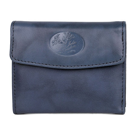 Julia Buxton Womens Heiress Pick-Me-Up Mini-Trifold Wallet - Navy