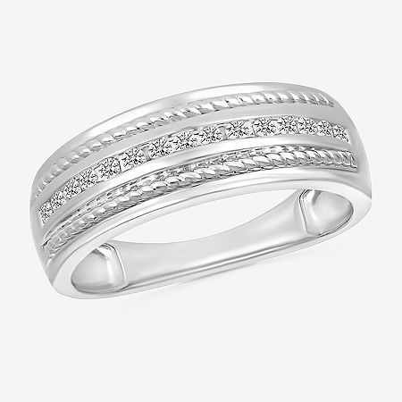 Click here for Mens 2.5MM 1/5 CT. Natural White Diamond 10K White... prices