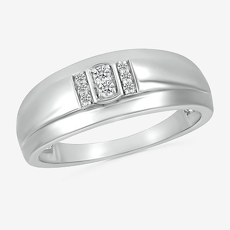 Click here for Mens 2MM 1/10 CT. T.W. Natural White Diamond 10K W... prices