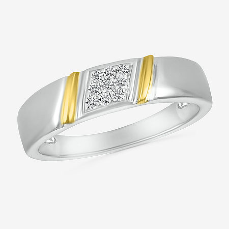 Click here for Mens 3MM 1/8 CT. T.W. Natural White Diamond 10K Tw... prices