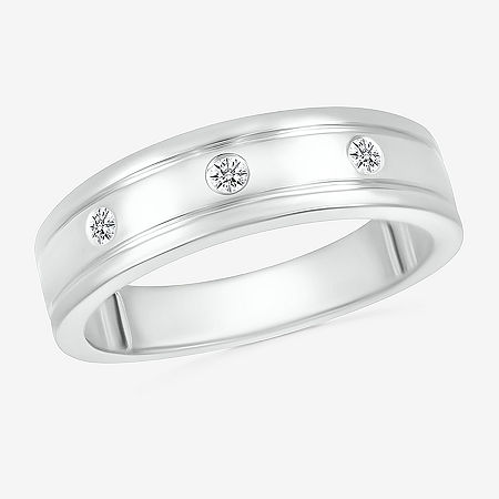 Click here for Mens 4MM 1/10 CT. T.W. Natural White Diamond 10K W... prices