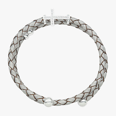 Click here for Sparkle Allure Grey Blessed Leather Womens Cubic Z... prices