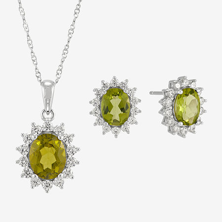 Click here for Gemstone Sterling Silver Oval 2-pc. Jewelry Set  O... prices