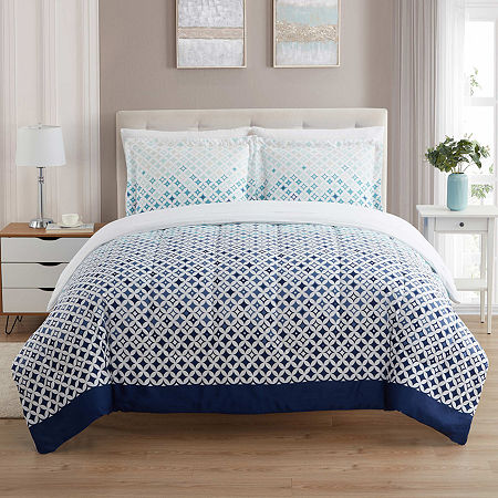 Sweet Home Collection Genova 7pc. Bed in a Bag Diamond Comforter