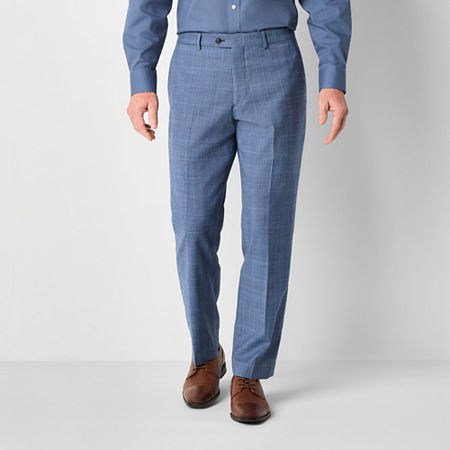 Click here for Stafford Mens Plaid Classic Fit Flat Front Suit Pa... prices