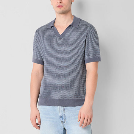 Click here for Arizona Mens Short Sleeve Johnny Collar Sweater Po... prices