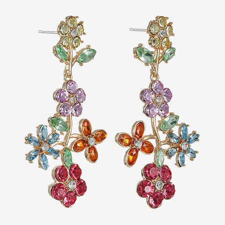 Click here for Monet Jewelry Womens Multi Color Glass Flower Hypo... prices