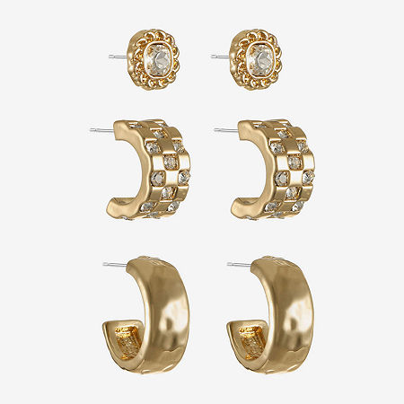 Click here for Monet Jewelry Womens Glass Hypoallergenic 3 Pair E... prices