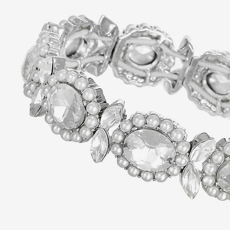 Click here for Monet Jewelry Womens Glass Simulated Pearl Oval St... prices