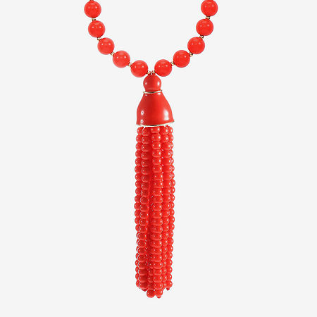 Click here for Liz Claiborne Tassel Womens 28 Inch Beaded Necklac... prices