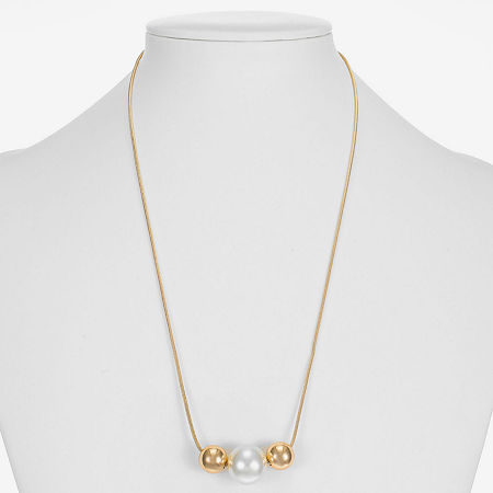 Click here for Monet Jewelry Womens Simulated Pearl Round 18 Inch... prices