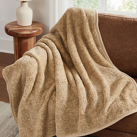 Click here for Brooklyn Loom Heathered Sherpa Washable Throw  One... prices