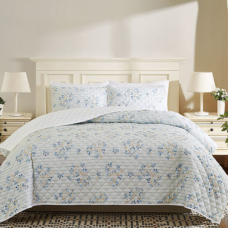 Click here for Cottage Classics Emma Floral Easy Care Quilt Set... prices