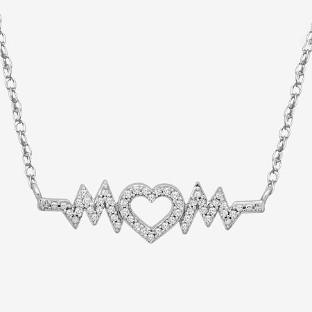 Click here for Mom Womens 1/10 CT. T.W. Natural Diamond Sterling... prices