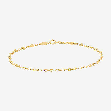 Click here for Womens 10K Gold 7.25 Inch Solid Link Chain Bracele... prices