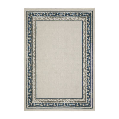 Covington Home Trieste Vintage Bordered Indoor Outdoor Rectangular Area ...