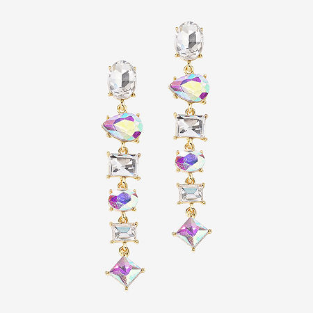Click here for Bijoux Bar Gold Tone Womens Multi Color Glass Drop... prices
