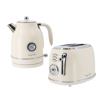 Megachef 7-Cup Stainless Steel Electric Kettle and 2-Slice Toaster ...