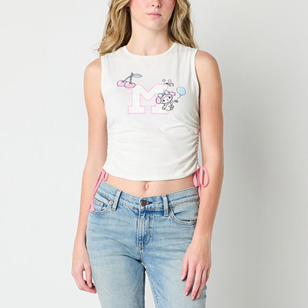 Click here for My Melody Cinched Muscle Tank Womens Crew Neck Sle... prices